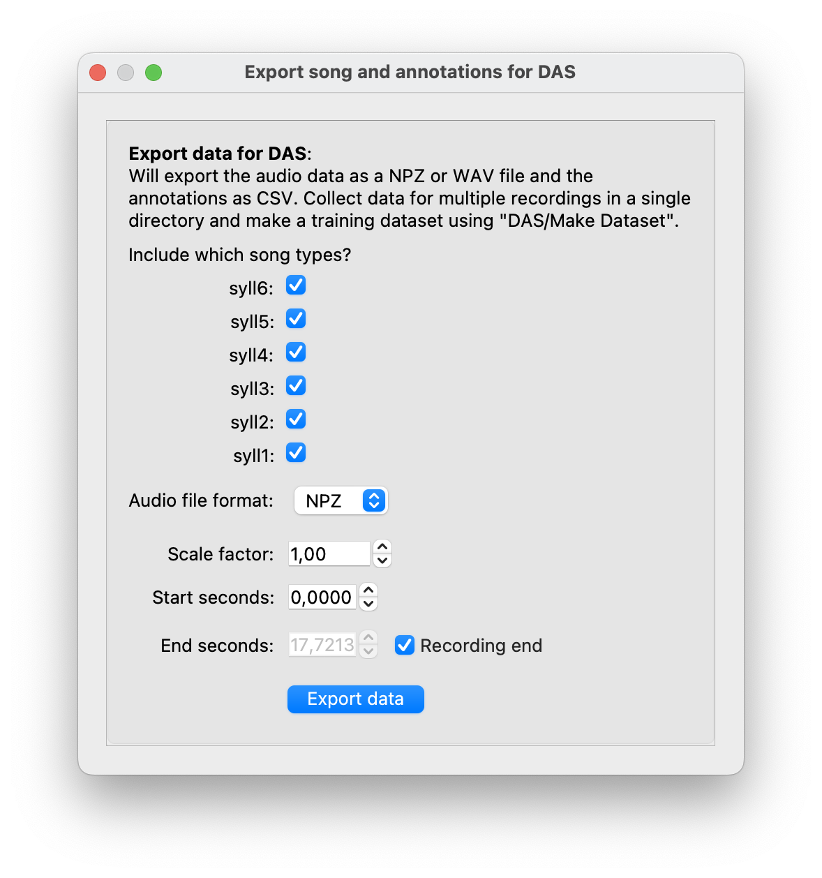 Quick start tutorial (bird) - DAS documentation